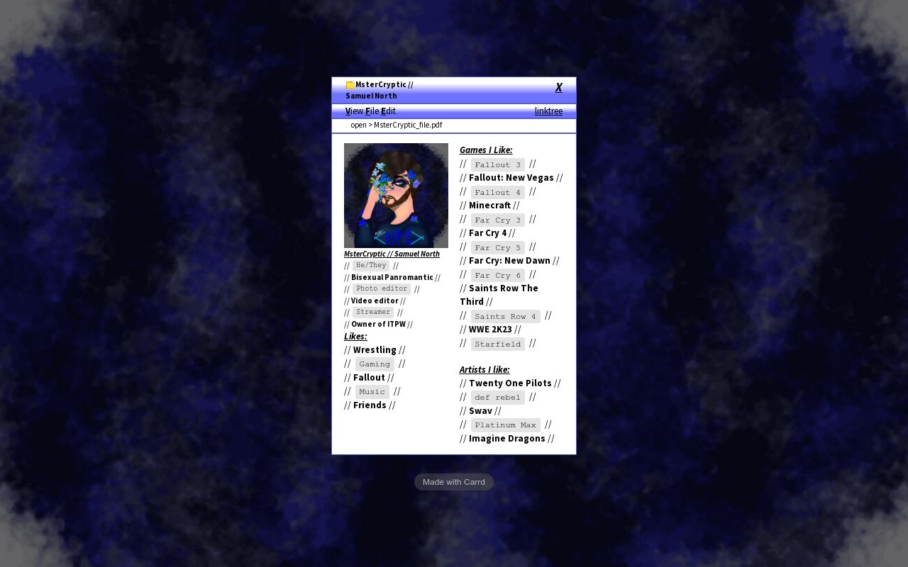 MsterCryptic // Samuel North